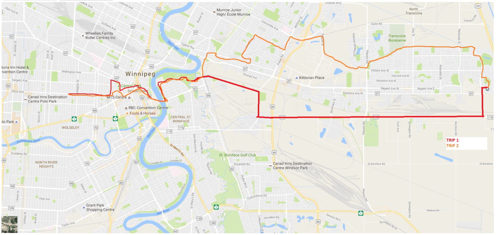 FROM TRANSCONA TO DOWNTOWN AND BACK - Winnipeg Trails Association